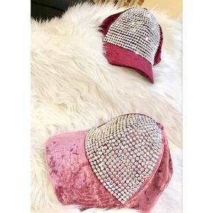 None | Accessories | Crystal Velvet Cap | Poshmark